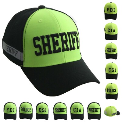 FBI CIA CSI POLICE SHERIFF SECURITY Enforcement Baseball Cap Mesh Neon ...