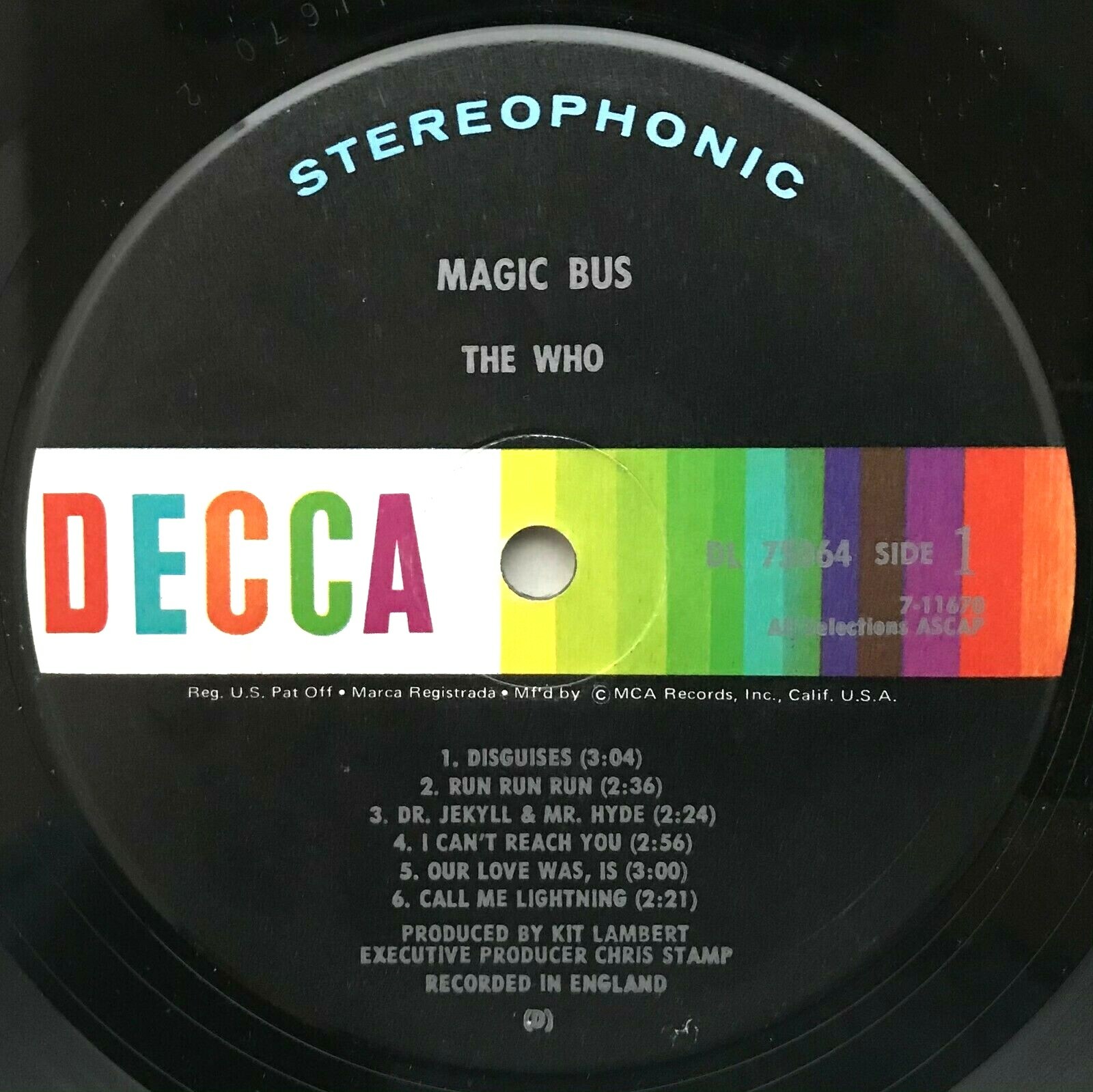 THE WHO "Magic Bus" First US Compilation LP Original 1968 Decca DL ...