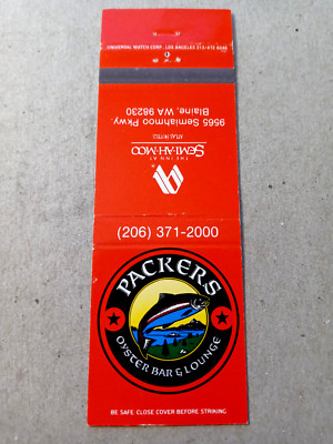 Vintage Matchbook: Packer's Oyster Bar & Lounge, Blaine, WA | eBay