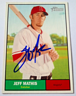 Jeff Mathis - 2010 Topps Heritage Signed Autograph Auto Card #163 ...