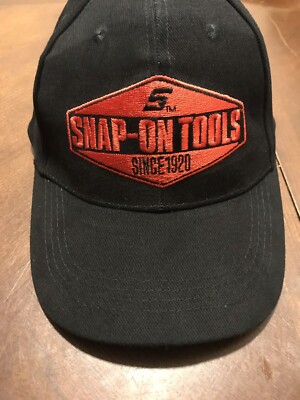 Snap-On Tools Hat Cap BaseBall Stiched Adjustable Black Red 100% Cotton ...
