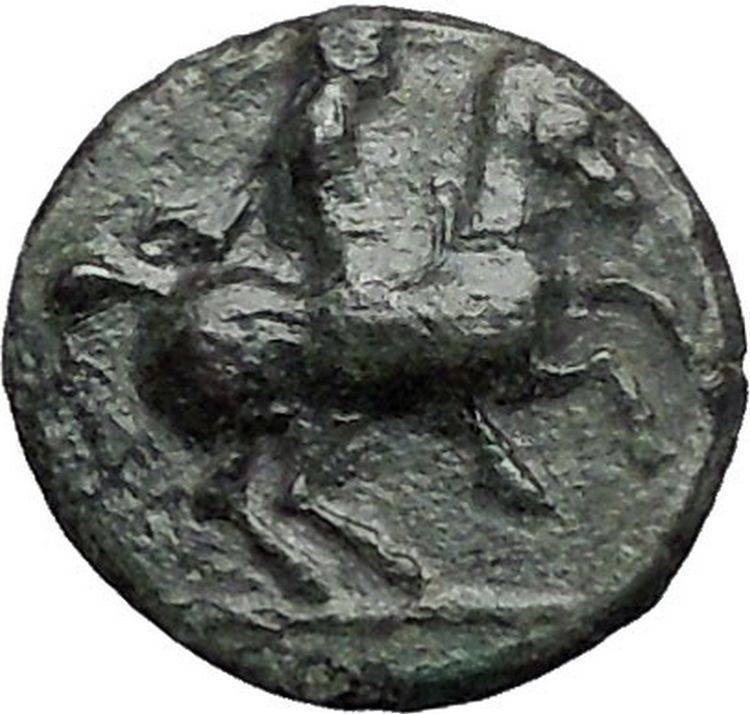 KRANNON in THESSALY 350BC Horseman Bull Trident Ancient Greek Coin ...
