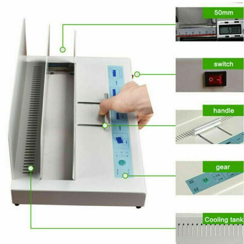 A3 A4 A5 A6 Automatic Hot Melt Binding Machine Thermal Glue Book Binder ...