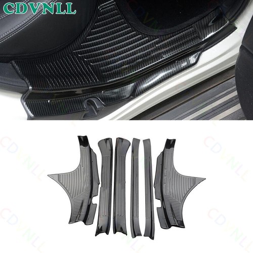 For Subaru Forester 2019-2024 Carbon Fiber Steel Door Sill Scuff Plate ...