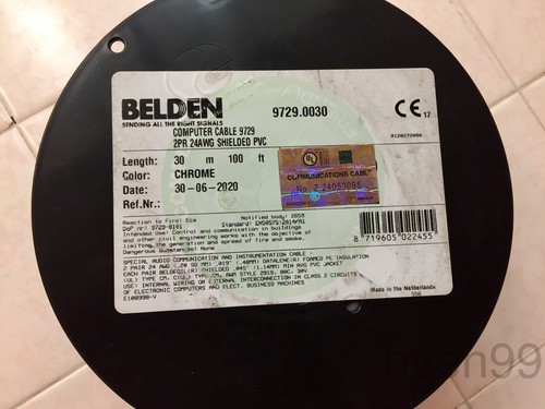 BELDEN Shielded 24AWG Cable, Wire, RS-232 Multi-Conductor/Pair, 100ft ...