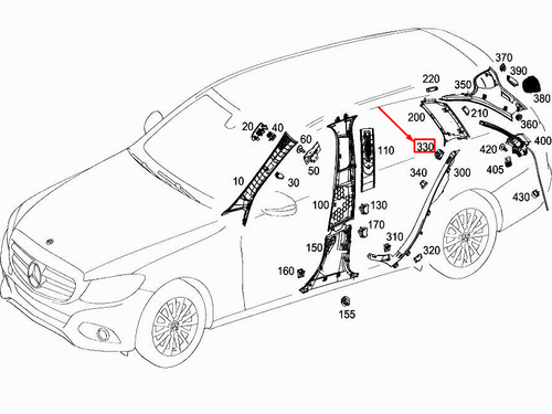 MERCEDES-BENZ GLC X253 Rear Left Seat Control Switch A2059052213 NEW ...