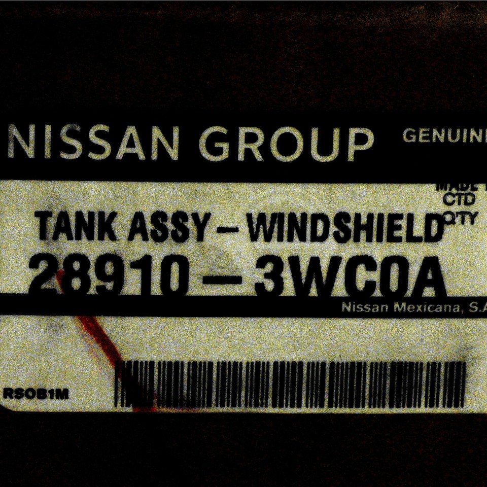 2014-2016 Nissan Versa Note Windshield Washer Fluid Reservoir Tank ...