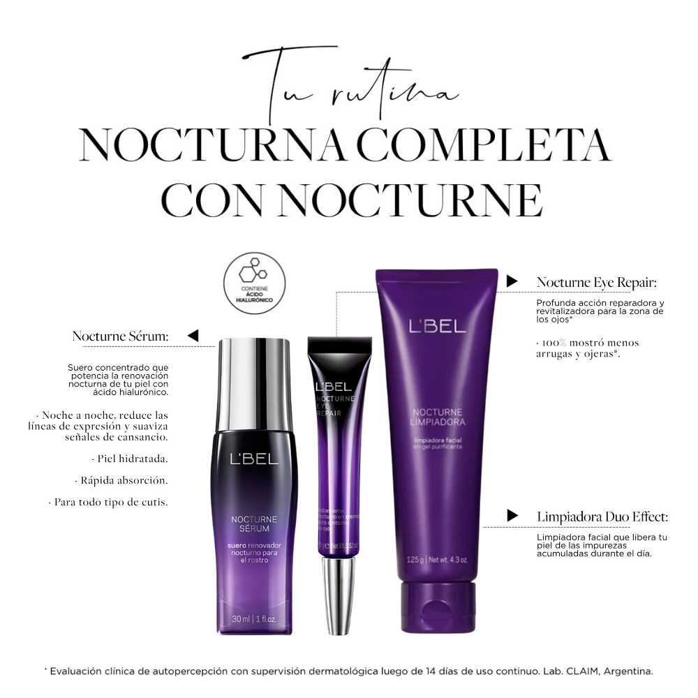 L'Bel NOCTURNE Bundle • Cleanser + Eye Repair + Facial Renewing Serum ...