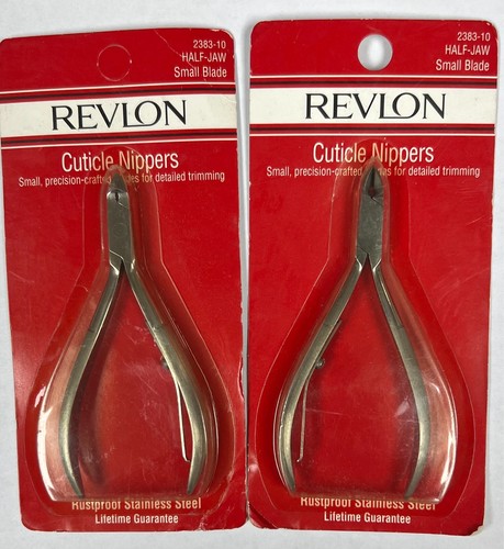 2 Revlon Half Jaw Small Blade Cuticle Nippers Vintage 90s 2383-10 pl ...