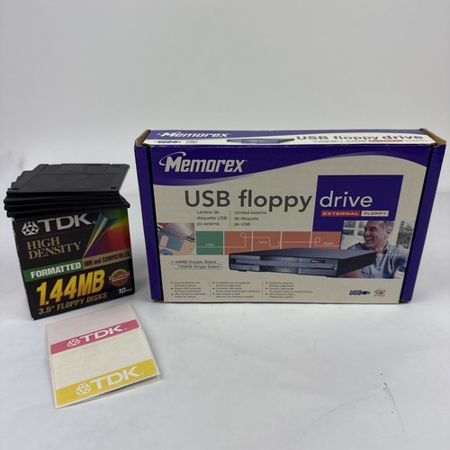 Memorex USB 3.5" External Floppy Drive NEW 1.44 MB Double Sided PC/MAC ...