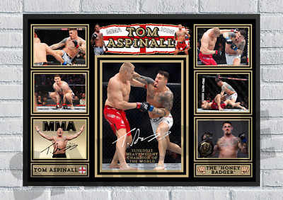 Tom Aspinall UFC MMA memorabilia/collectable/gift A4/A3 signed #295 ...