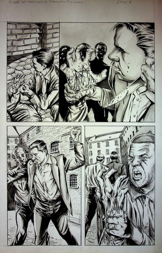 Tony Lee / Shawn Van Briesen ORIGINAL Hand Inked DEBT Interior COMIC ...