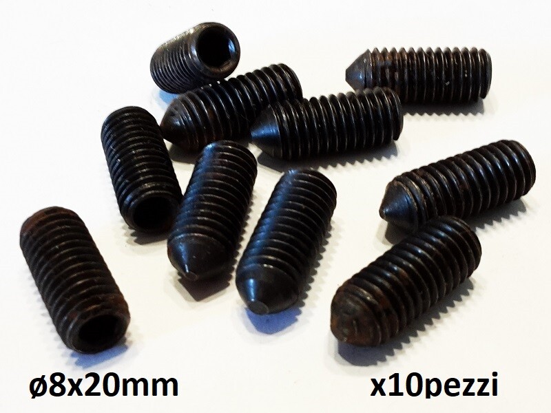 Hexagonal Grain Cone Tip ø8x20mm Unifix 0256 Screws Without Head x10 ...