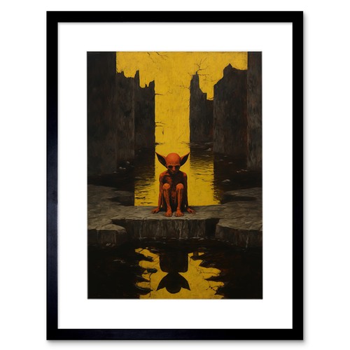 Nosferatu Lair Conceptual Painting Castle Ruins Demon Framed Art Print ...