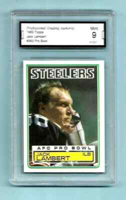 PGA 9 GRADED 1983 JACK LAMBERT TOPPS VINTAGE FOOTBALL CARD $$ | eBay