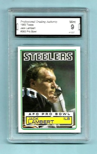 PGA 9 GRADED 1983 JACK LAMBERT TOPPS VINTAGE FOOTBALL CARD $$ | eBay