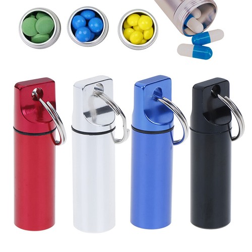 Aluminum Emergency Seal Pills Box Waterproof Capsule Container Medicine ...