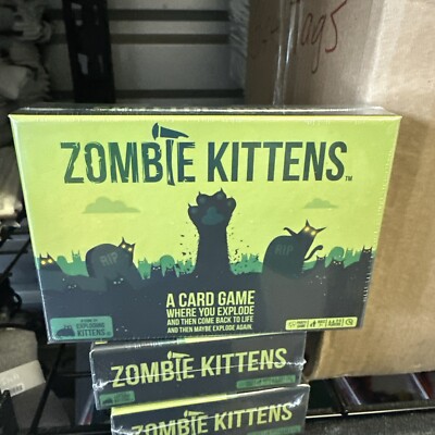 NEW IN SEALED BOX ZOMBIE KITTENS Cat Card Game - A Game by Exploding ...