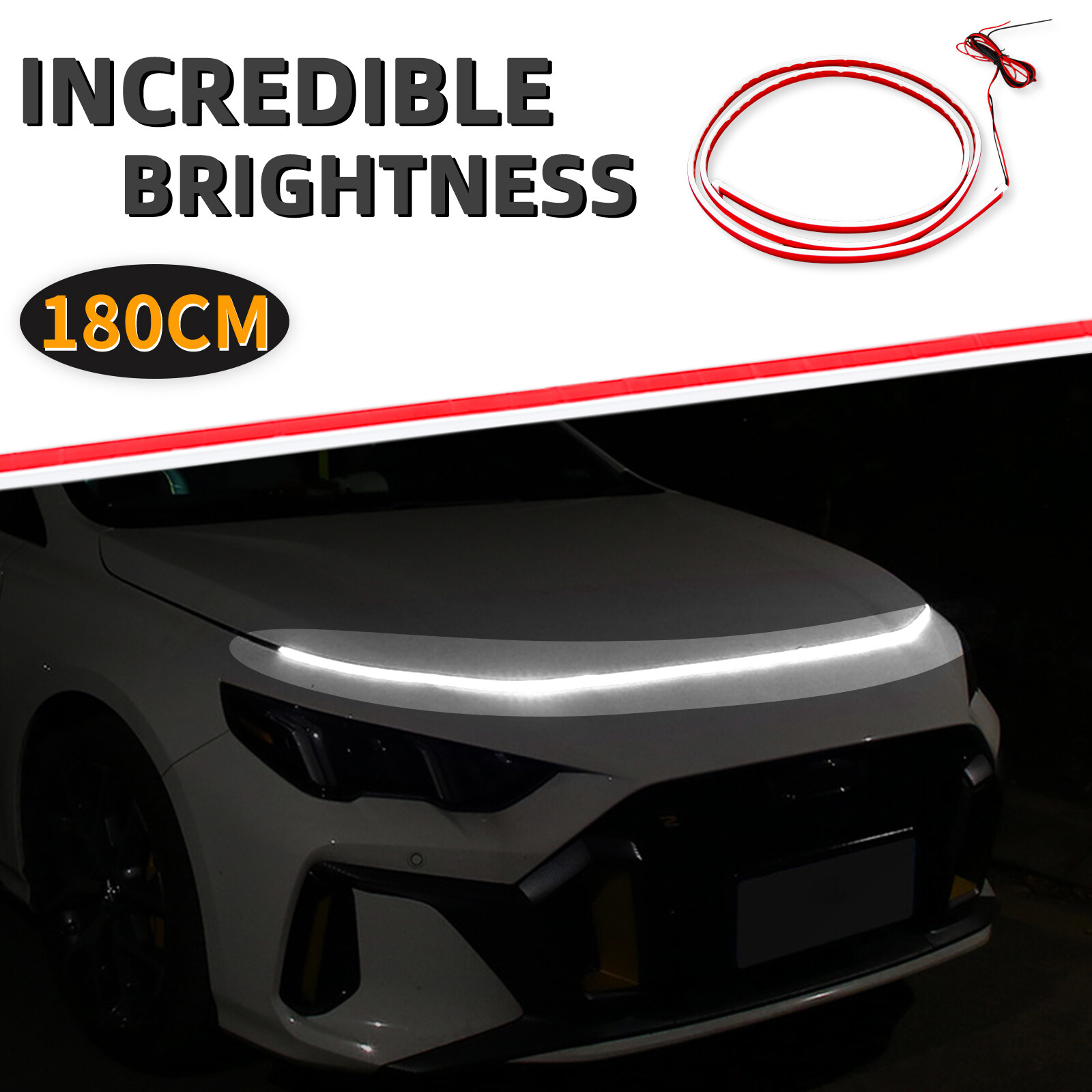 71'' Scan Start Up Dynamic Car LED Hood Light Strip DRL For Dodge Ram ...