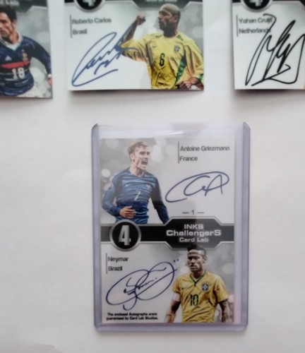 Complete set 15 cards 2017 card lab studios autographs, Messi, Ronaldo ...