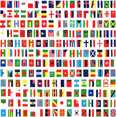 200 Countries Flags - 164 Feet International Flags, Decorations for ...