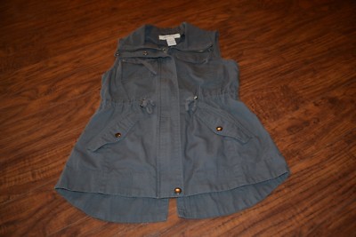 B22- Sebby 100% Cotton Full Zip & Snap Vest Size Small | eBay