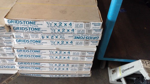 GridStone Gypsum ceiling panels 1/2" 2'x4' lot of 9 | eBay