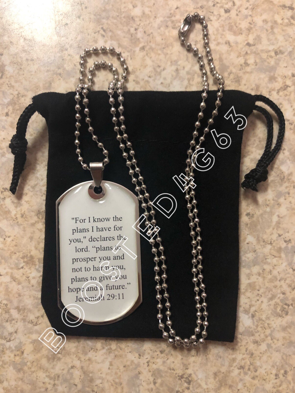 Jeremiah 29:11 2911 Christian Dog tag Necklace Charm Chain Pendant For ...