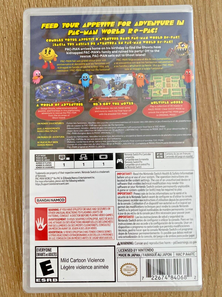 PAC-MAN World Re-PAC Repac Switch Nintendo US Version New Sealed Fast ...