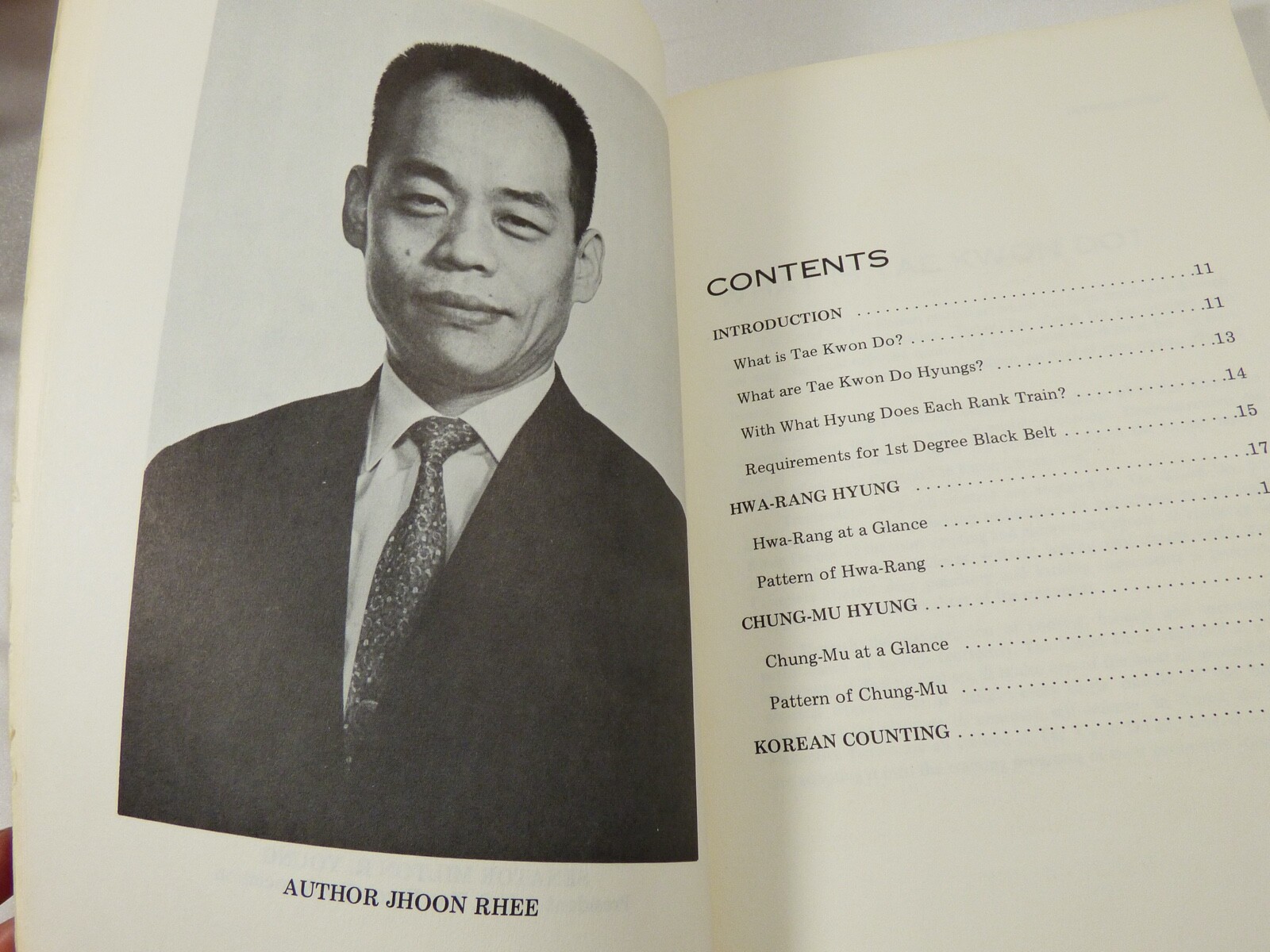 Autographed by Jhoon Rhee Hwa-Rang and Chung-Mu of Tae Kwon Do Hyung ...