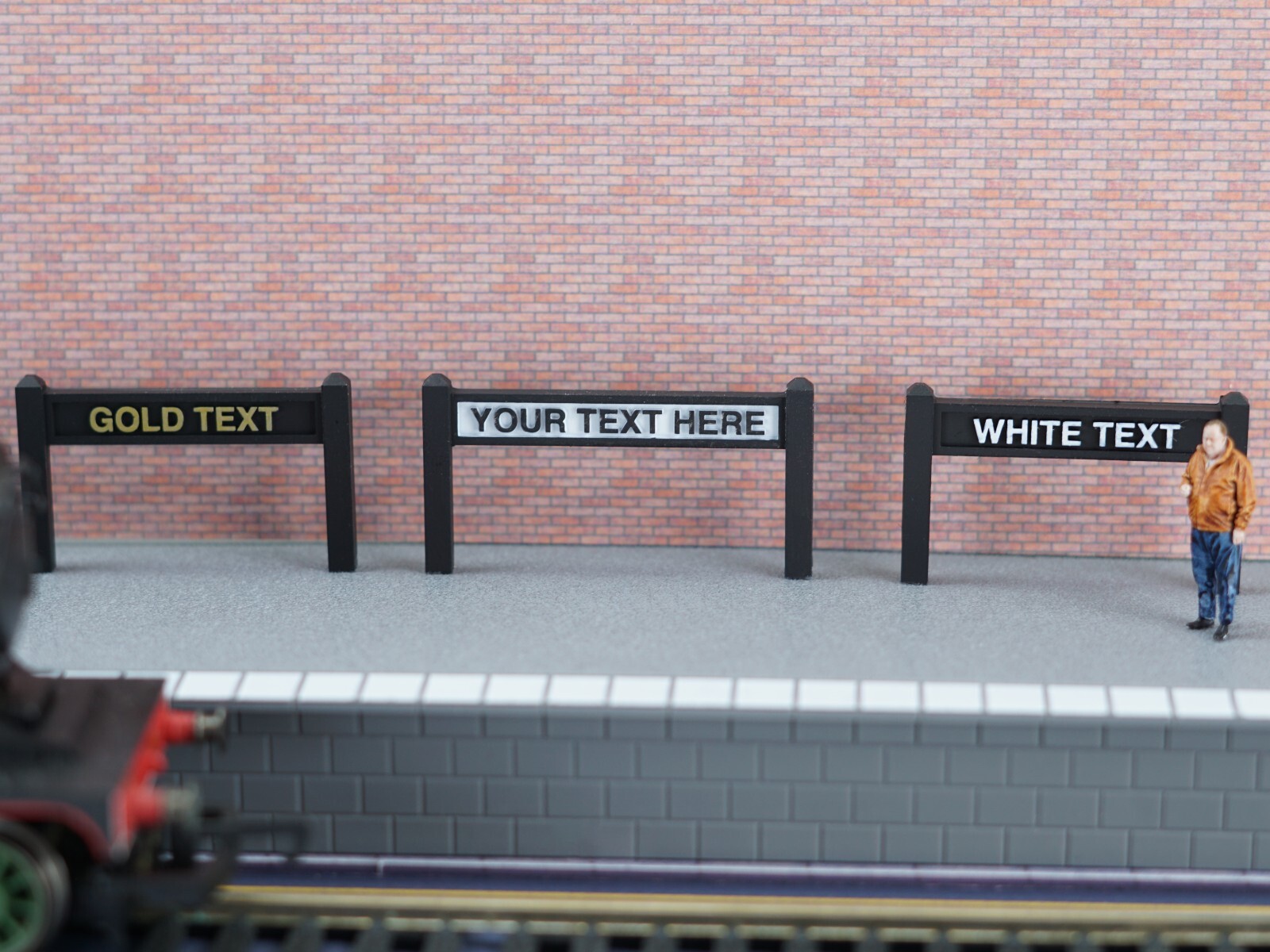 Model Railway Large Personalised Station Sign in OO Gauge. Hornby 1:76 ...