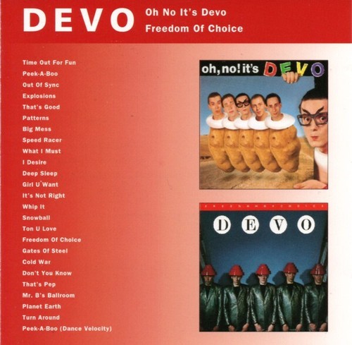 CD ALBUM DEVO OH NO IT'S DEVO / FREEDOM OF CHOICE RARE COLLECTOR COMME ...
