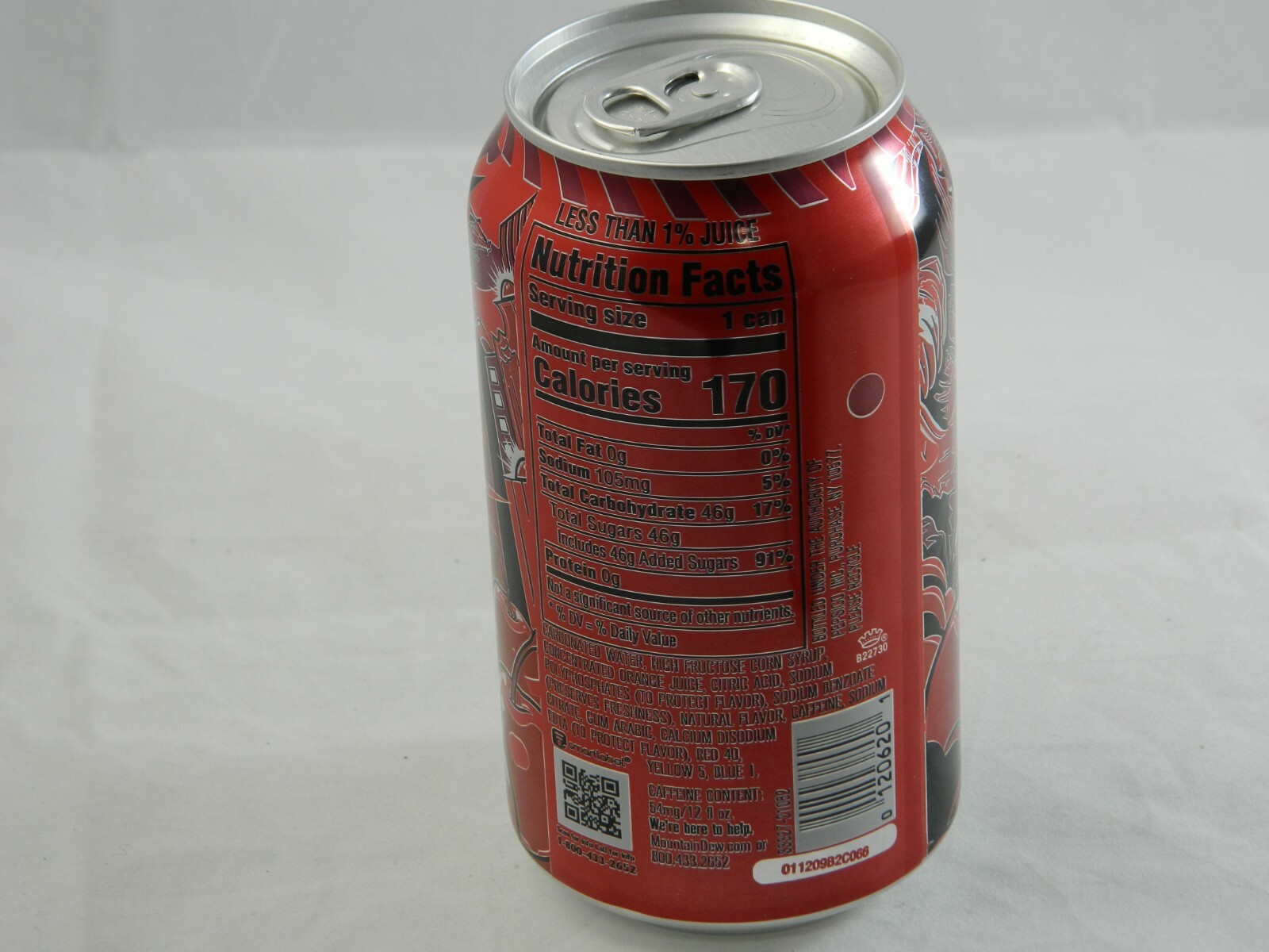Mountain Dew Code Red & Zero Sugar Art Label Full 12 Oz Can 2022 New ...