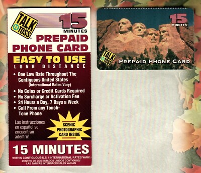 BOTTOM LINE TELECOMMUNICATIONS Mount Rushmore 1994 Phone Card ( EXPIRED ...