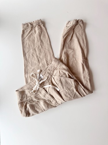 Aritzia WILFRED Allant Cairo Lyocell Linen Silk Drawcord Trousers Pants ...