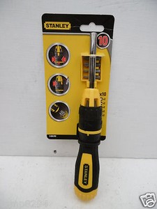 STANLEY 10PCE MULTI BIT RATCHET SCREWDRIVER 0 68 010 | eBay