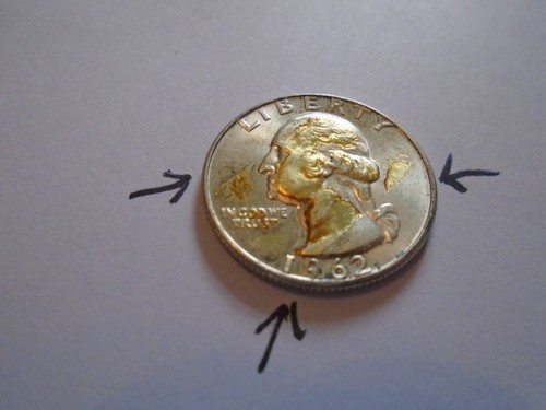 1962 P Washington Quarter Rare Front Lamination Errors! | eBay