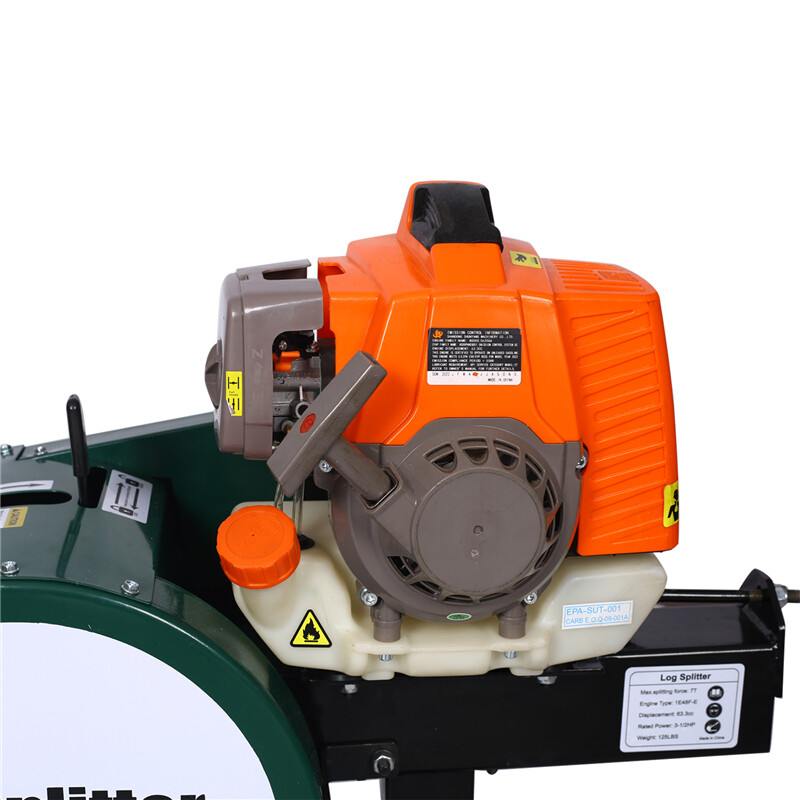 Double Flywheel Electric Log Splitter 7-Ton 2.7HP Hotizontal Auto ...