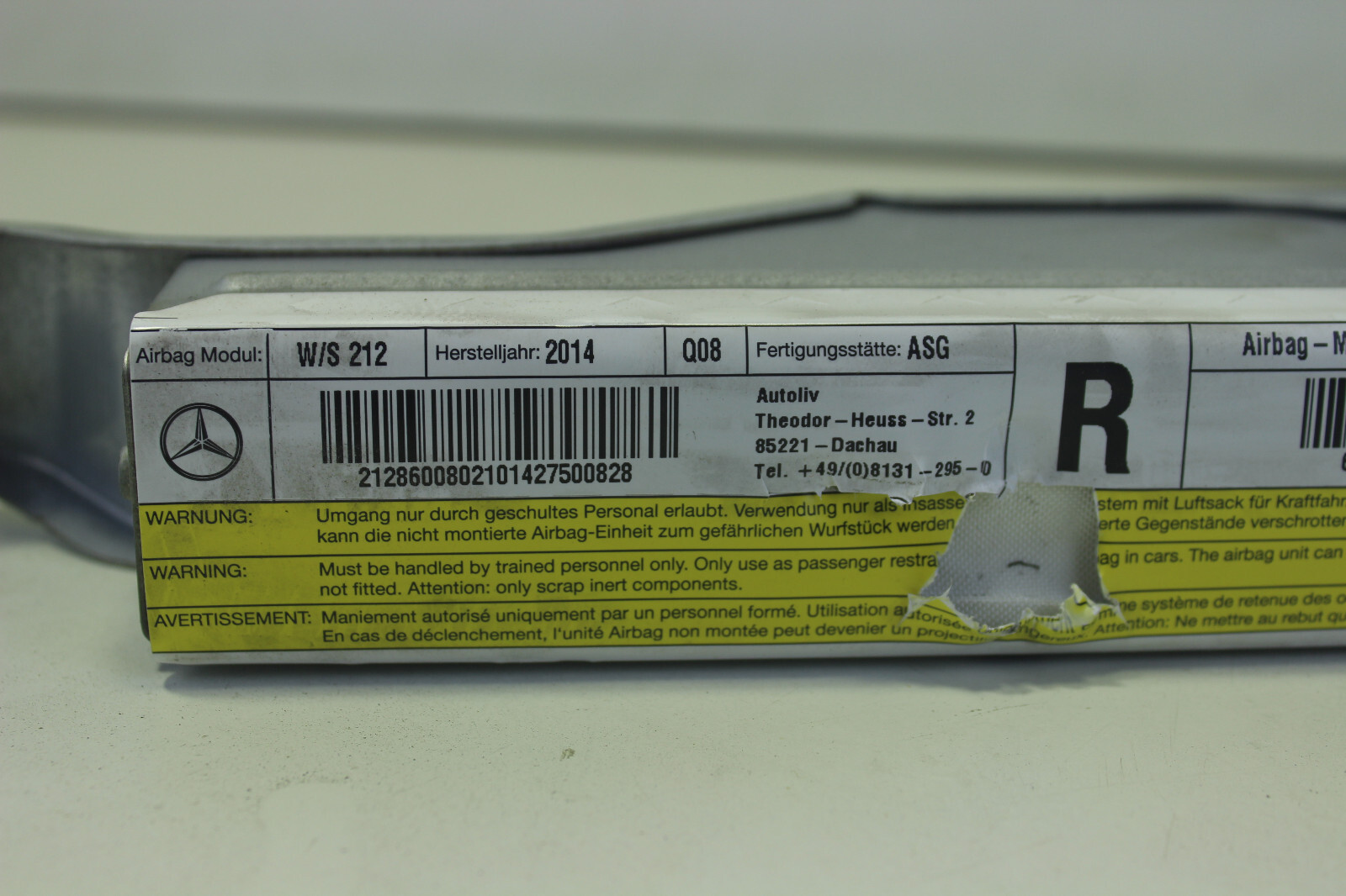 Mercedes W212 Sicherheitsmodul SRS Fond rechts 2128600802 | eBay.de