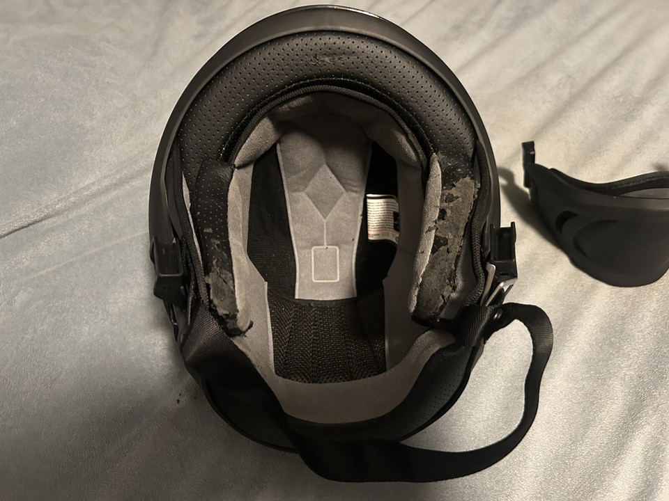 Bell Rogue Half Size Motorcycle Helmet with Muzzle Shield (Size L ...