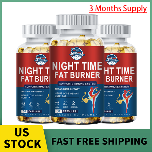 3 X Night Time Fat Burner Capsules For Weight Loss Appetite Suppressant ...
