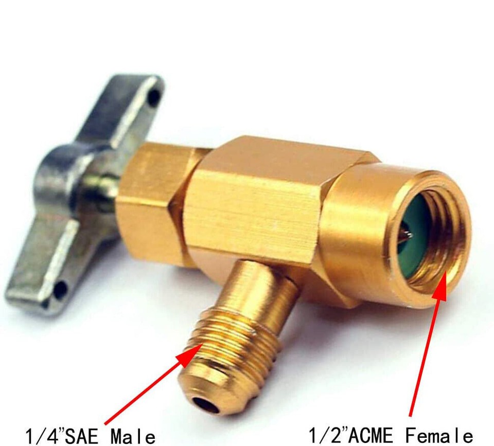 Self-Sealing A/C AC Can Tap Freon Puncture Style Tapper Adapter ...