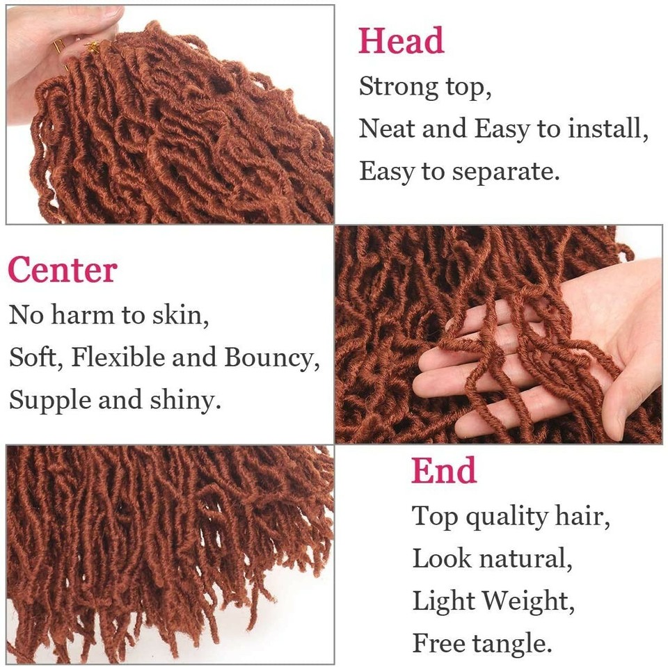 6pck 18 Inch Soft Locs Crochet Braids Hair Curly, color #350. I7 | eBay