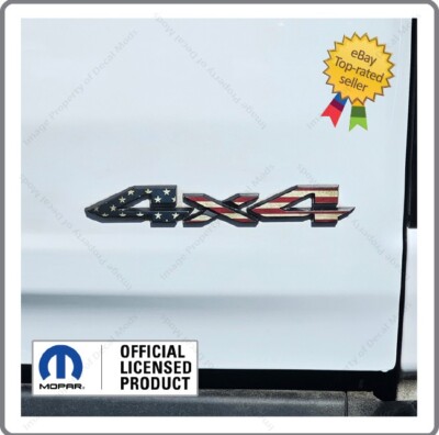19-24 Gen5 RAM 4x4 Emblem OVERLAY Decals American Flag USA Stickers ...