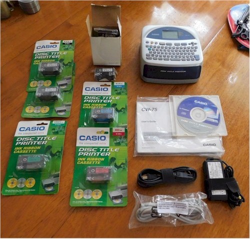 Casio • Disc Title Printer • CW-75 • Standalone/USB • Qwerty Keyboard ...