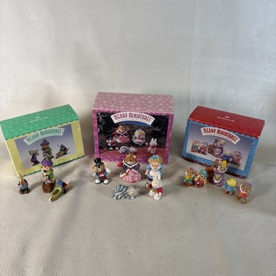 Lot Of 3 Sets Hallmark Merry Miniatures Alice In Wonderland, Six Merry ...