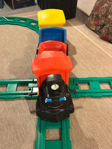 Vintage Little Tikes 80s Electric Ride On Train w/ 17 Tracks 2 Train ...