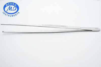 THUMB TISSUE FORCEPS 10" 1X2 RAT TEETH KOCHER TWEEZERS, SURGICAL ...