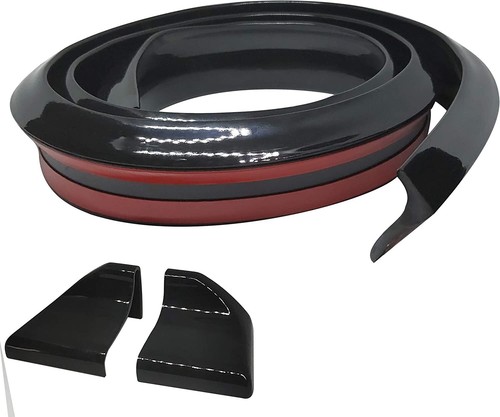 1.3" Wide Painted Gloss Black Roof Trunk Lip Boot Spoiler Wing 4.9ft 1 ...