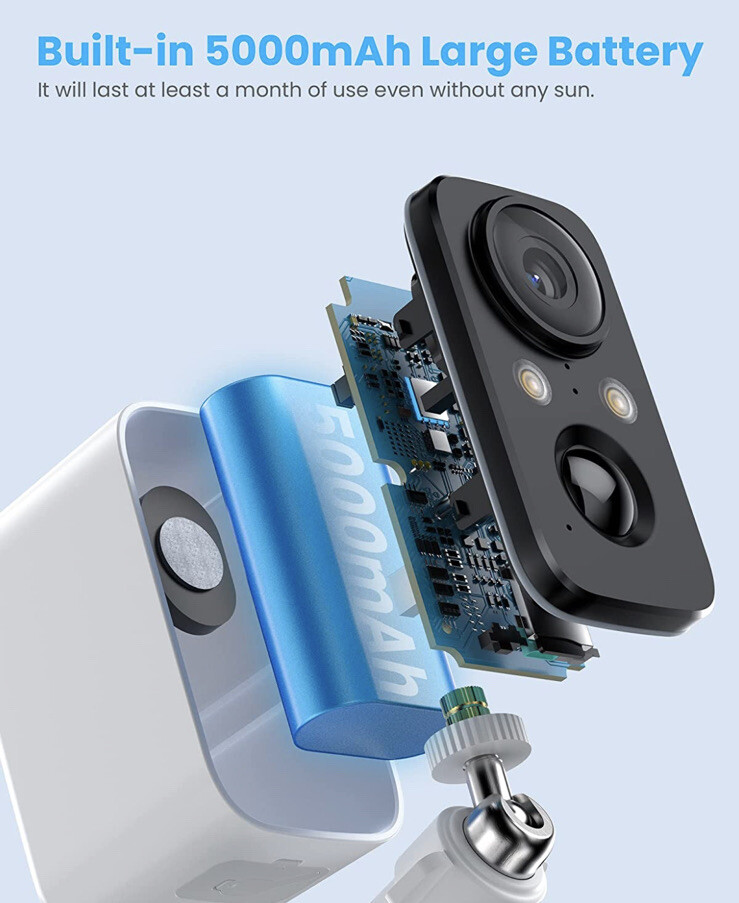 NEW- FOAOOD- DF220- Security Cameras Wireless Outdoor with Solar Panel ...